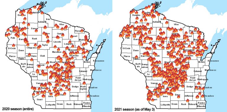 Wisconsin's 'Roller Coaster' Wildfire Season in 2021 Is Still Going