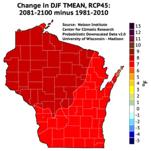 Climate change is warming Wisconsin winters faster than other seasons